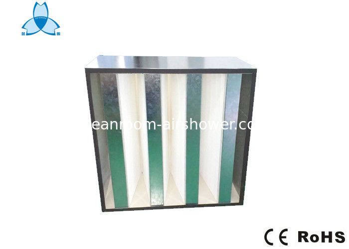 Compressed Hepa V Bank Filter Aluminum / Pastic Material For Air ...