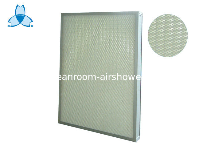 Anodized Aluminum Frame Mini Pleat HEPA Filter For Clean Room / HVAC ...