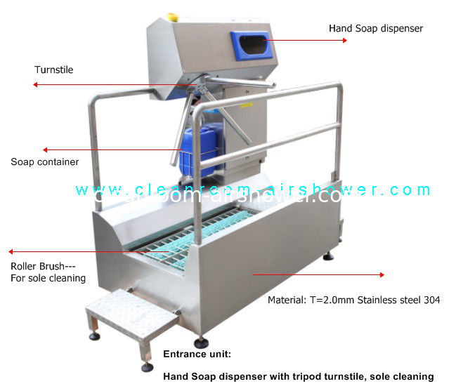 Passage Boot Sole Washer , Sole Cleaning Machine For Entrance Unit In ...