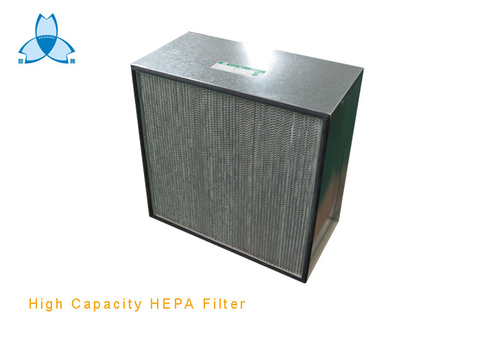 Galvanized Frame High Capacity HEPA Air Filter With Aluminum Separator ...