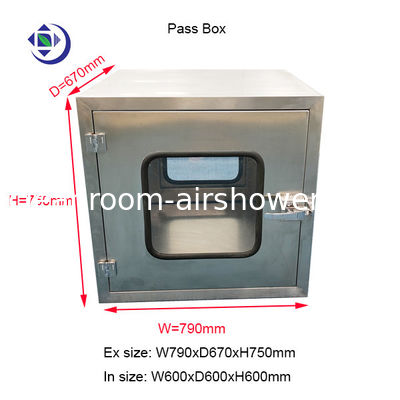 Electric Magnetic Interlock 304 Stainless Steel Pass Box For Cleanroom