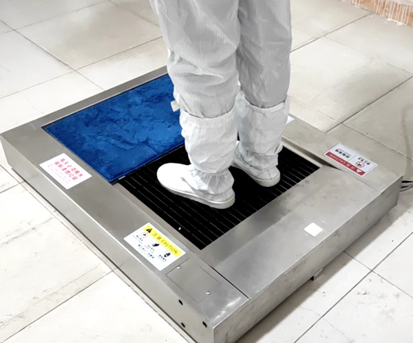 Cleanroom Shoe Sole Cleaner Machine Length 1M For One Person 20W